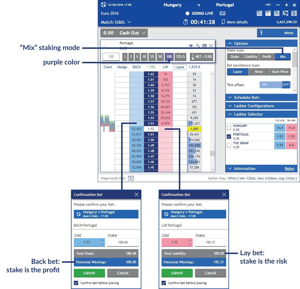 Stake types | User Guide | Wagertool